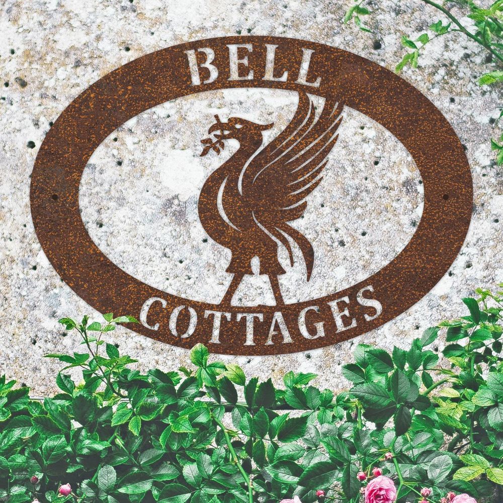 Oval House Name Signs | Personalised House Signs | Black Country Metalworks