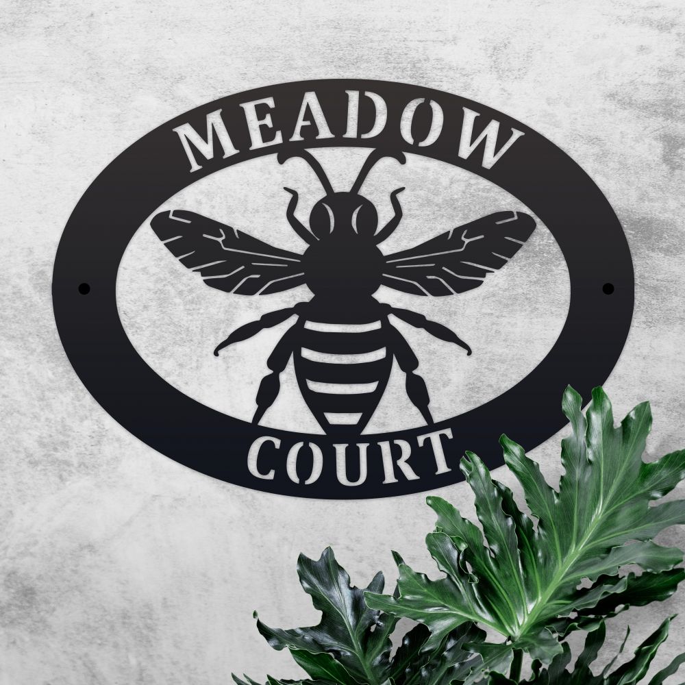 Oval House Name Signs | Personalised House Signs | Black Country Metalworks