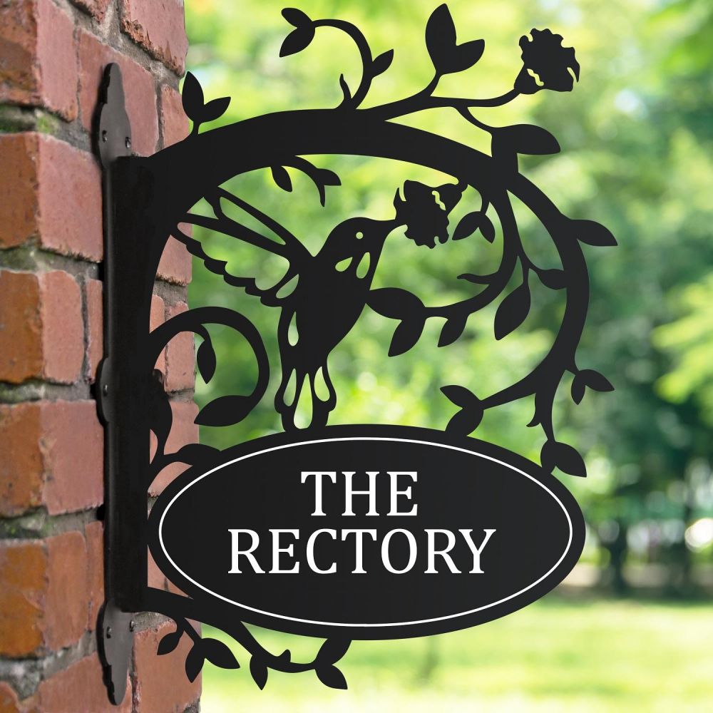 Bracketed House Name Signs | Fully Customisable | Black Country Metalworks