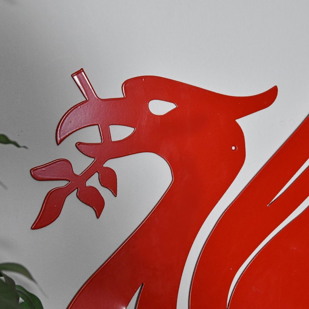 Red Liver Bird Steel Wall Art - Large | Black Country Metalworks