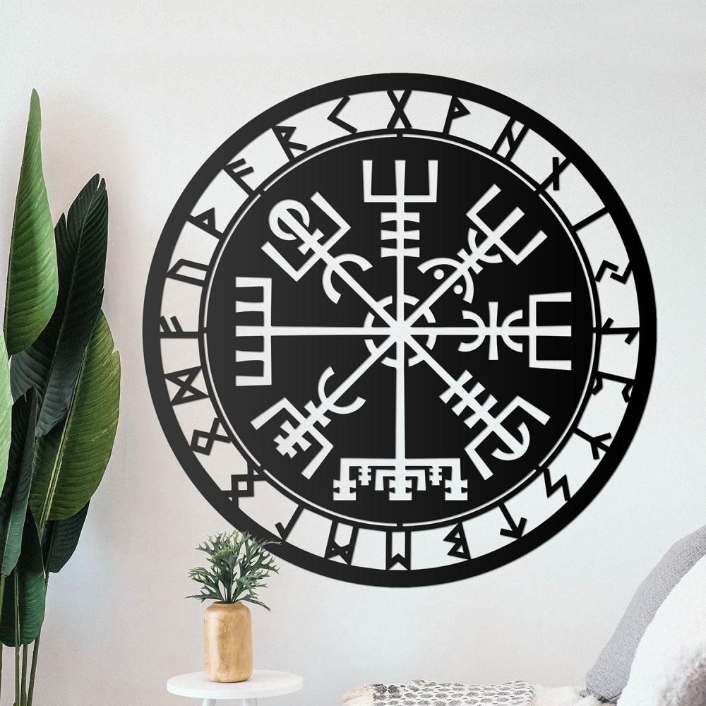 "Vegvisir" Viking Compass Wall Art | Black Country Metalworks