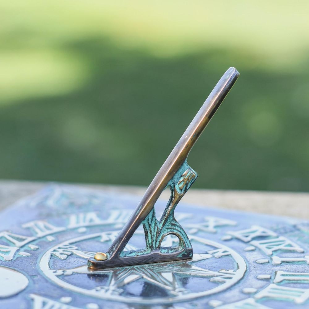 Verdigris 'Four Seasons' Sundial - 200mm | Black Country Metalworks