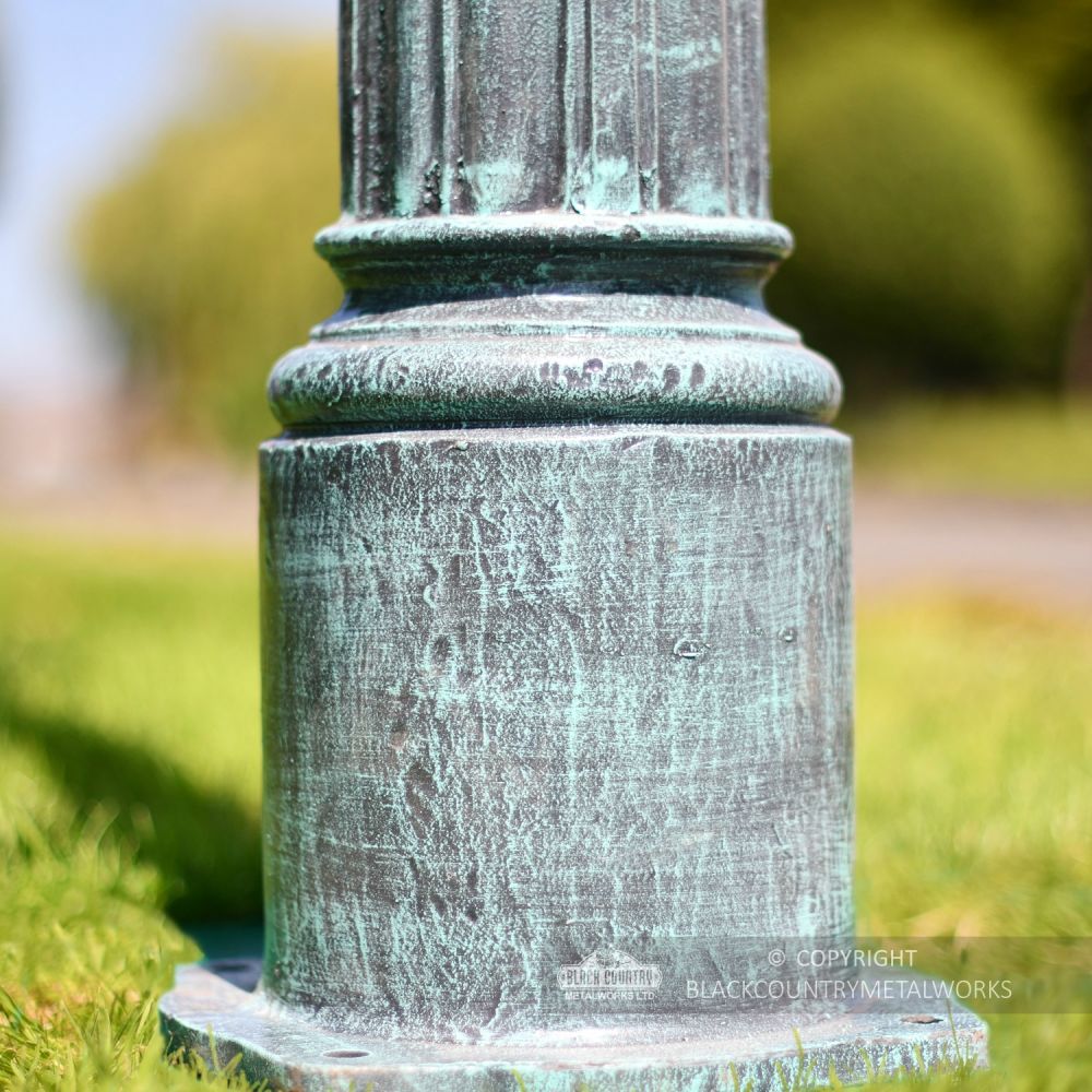 "The Admiral" Verdigris Green Opulent Cast Iron Lamp Post 3m | Black ...
