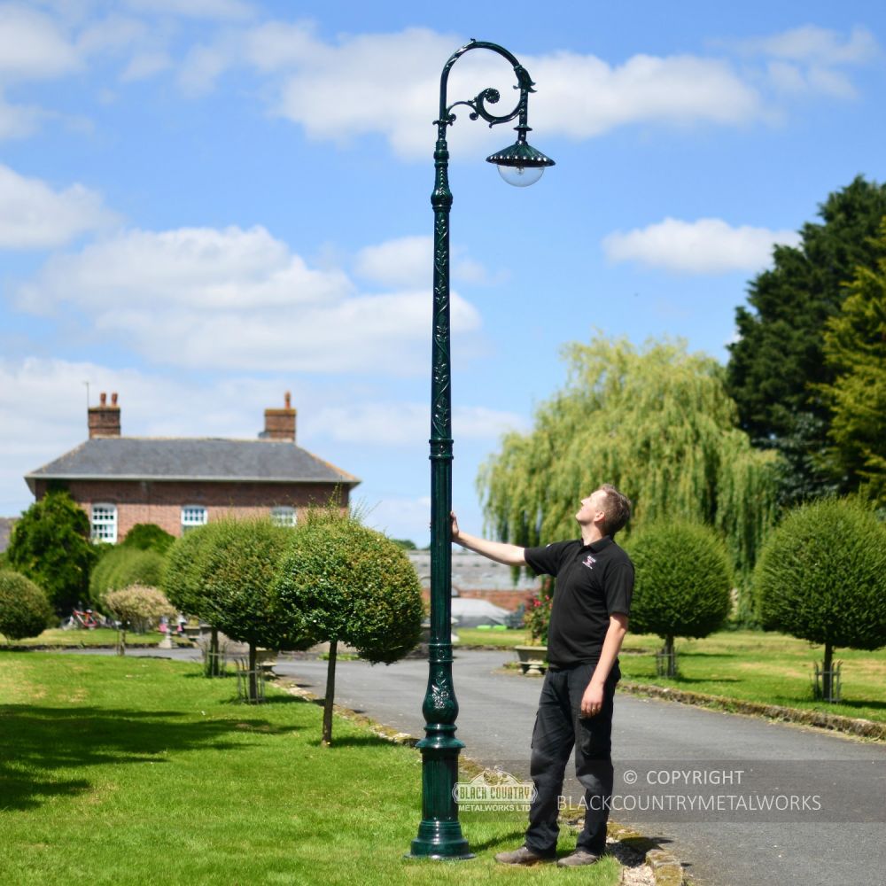 "Lady Calypso" Verdigris Green Ornate Victorian Cast Iron Lamp Post 3 ...