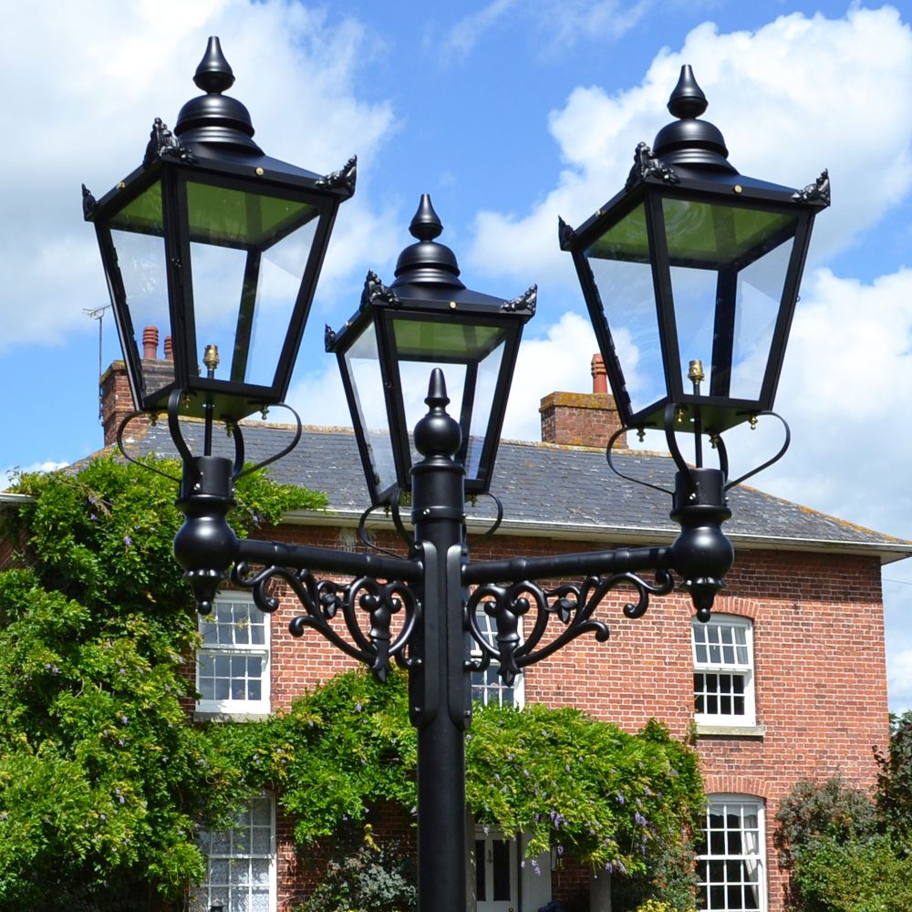 Victorian Triple Headed Lamp Post Set | Black Country Metalworks