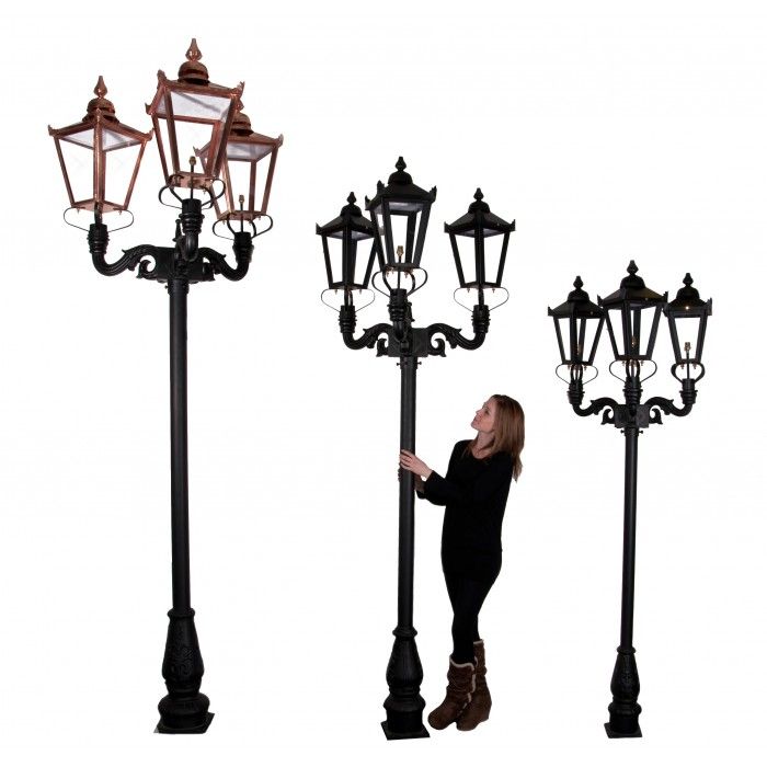 Deluxe Triple Headed Lamp Post Set | Black Country Metalworks