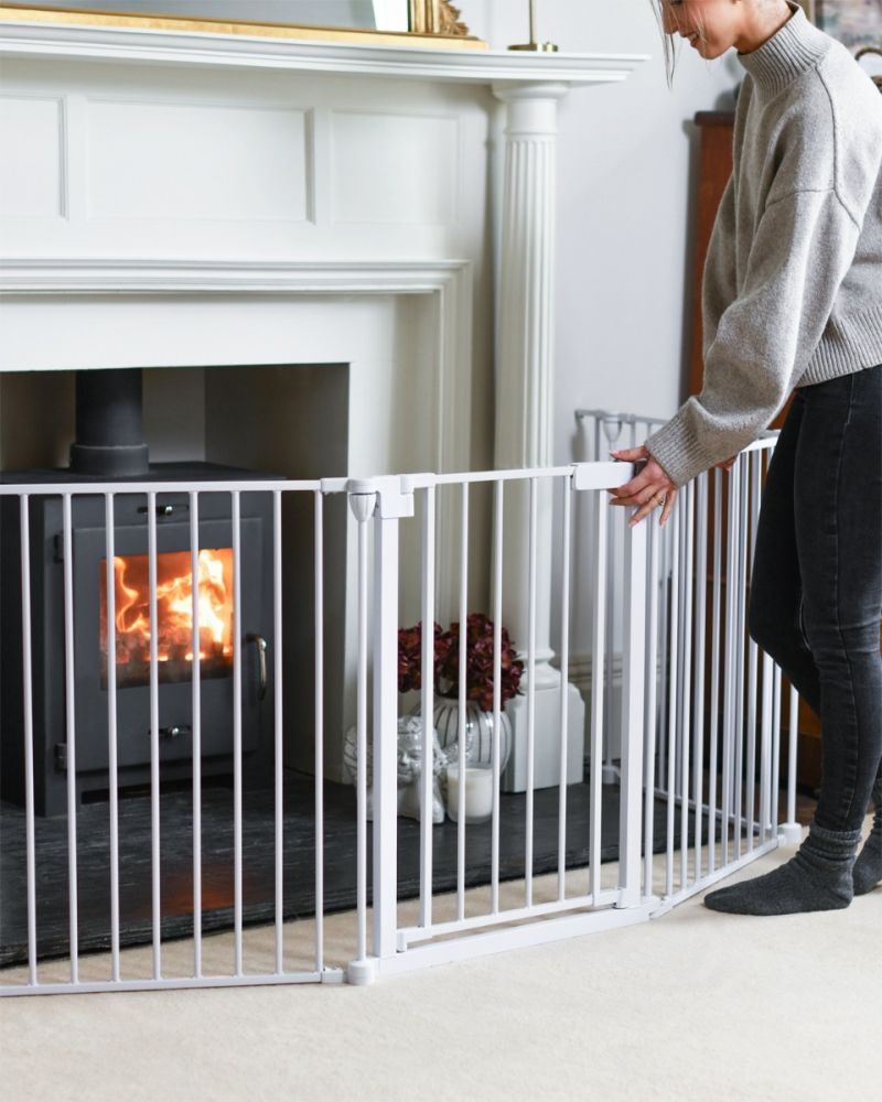 White Five Panel Nursery Fire Guard | Black Country Metalworks