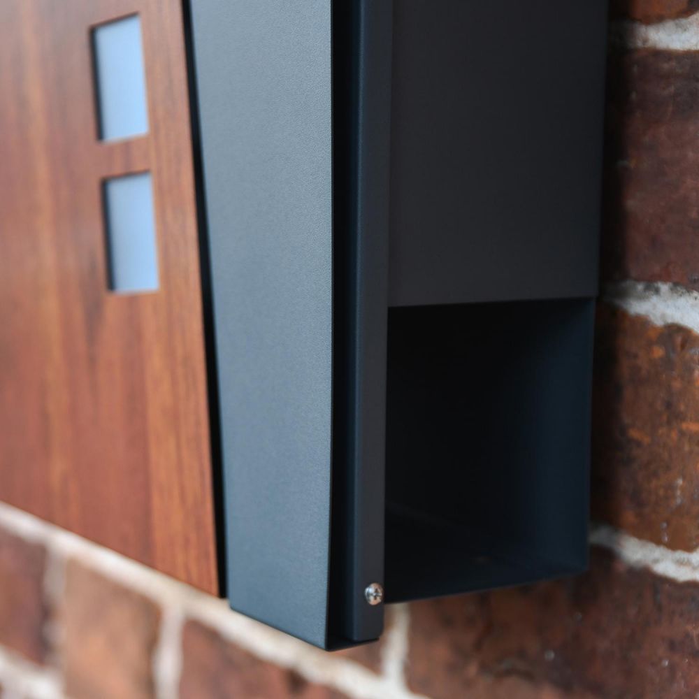 "Elmsgate" Anthracite Grey Modern Wall Mounted Post Box | Black Country ...