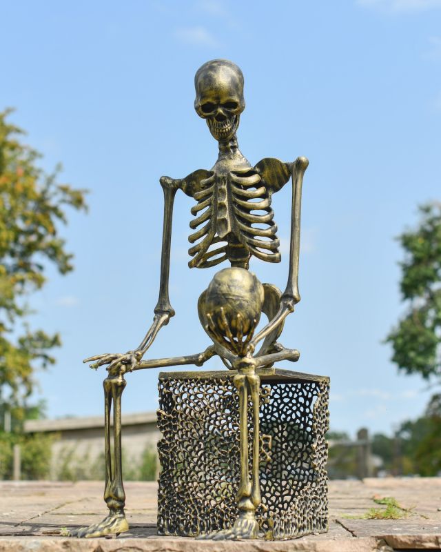 'Hamlet' the Haunted Skeleton - Brushed Gold | Black Country Metalworks