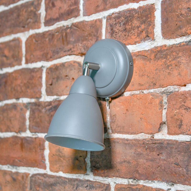 Adjustable Charcoal Grey Steel Wall Light | Black Country Metalworks