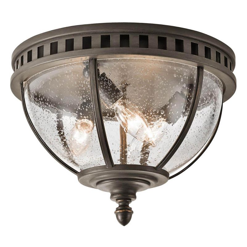 Aged Bronze "Classical" Victorian Round Three Bulb Ceiling Light - 31cm ...