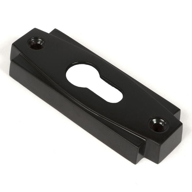 Aged Bronze "Roman" Euro Escutcheon - 100mm x 36mm | Black Country ...