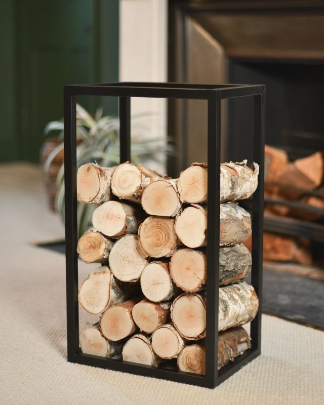 Minimalist 'Clarendon' Log Holder - 35cm x 60cm | Black Country Metalworks