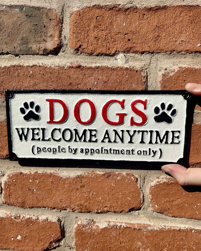 Cast Iron 'Dogs Welcome' Sign | Black Country Metalworks