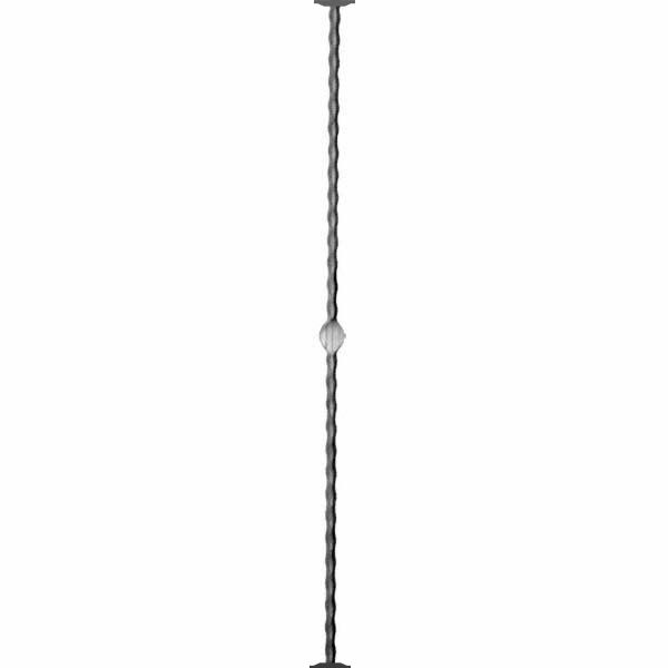 "Penton" Hammered Spindle with Single Eyelet | Black Country Metalworks