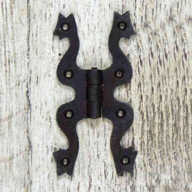 100mm Iron "Snake" Hinge | Black Country Metalworks