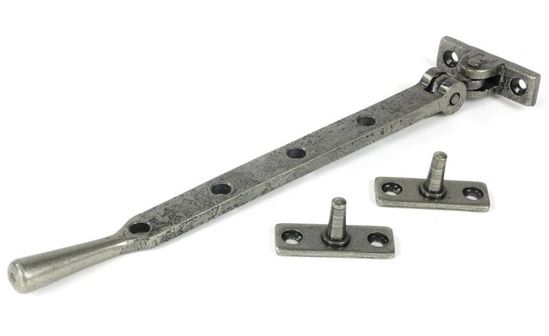 10" Pewter Four Pin Window Stay - 296mm | Black Country Metalworks