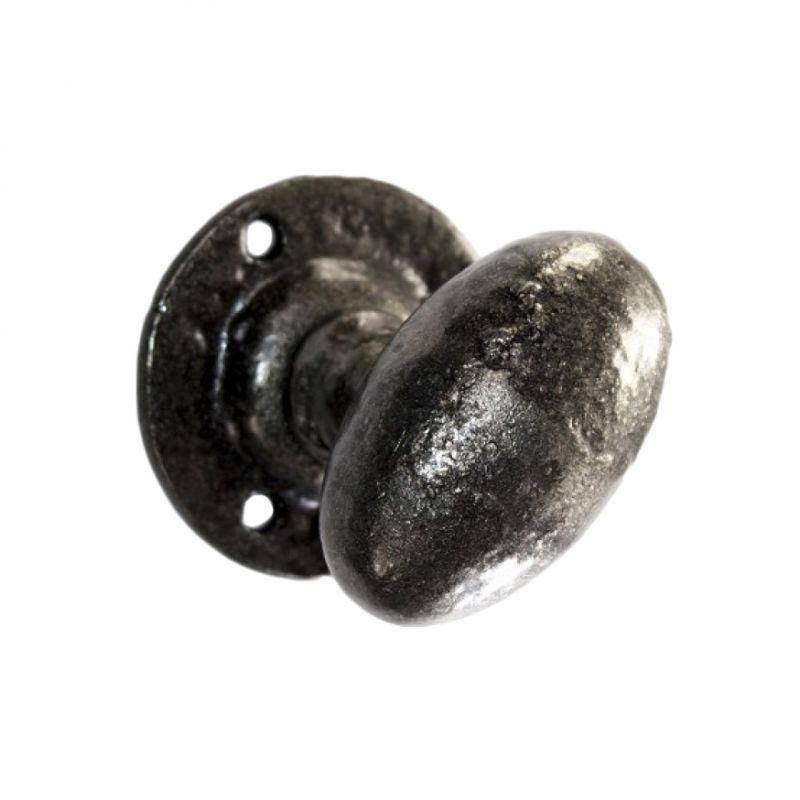 Medieval Style Cast Iron Rim Knob Set | Black Country Metalworks