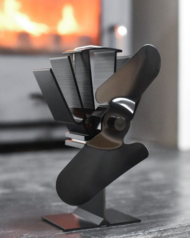 Two Blade Heat Powered Stove Fan | Black Country Metalworks