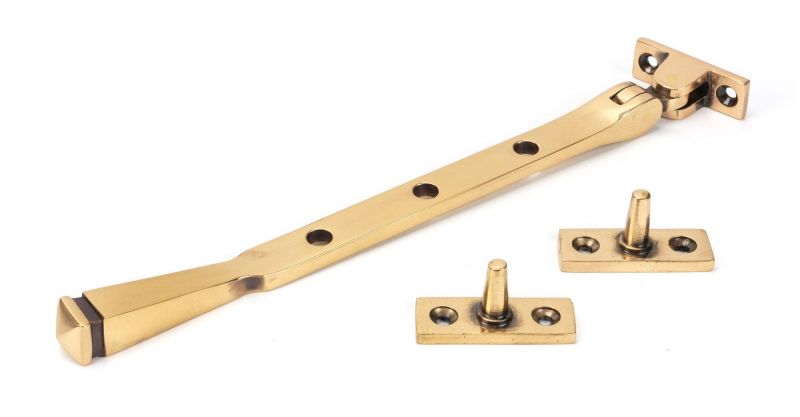 8" Polished Copper Window Stay | Black Country Metalworks