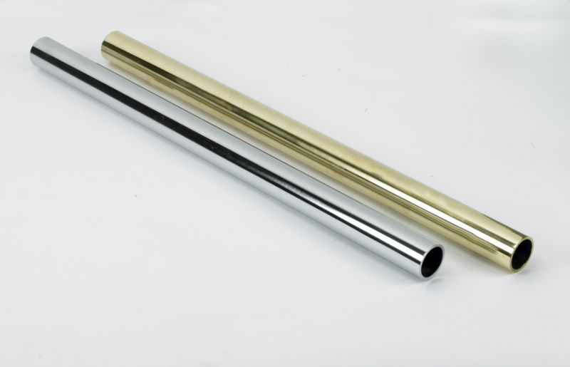 12mm 1m Length Gallery Rod - Polished Brass Tube | Black Country Metalworks
