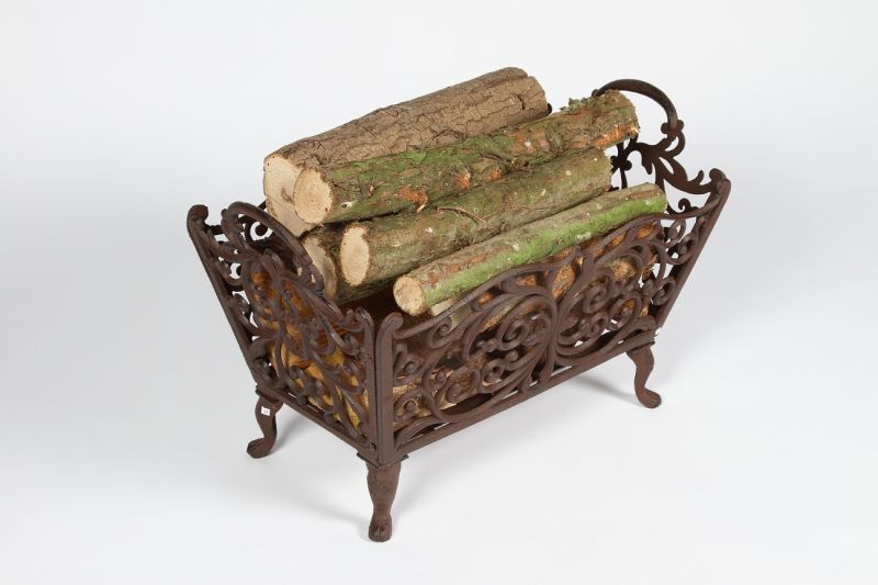 "Esenly Hall" Ornate Log Basket | Black Country Metalworks