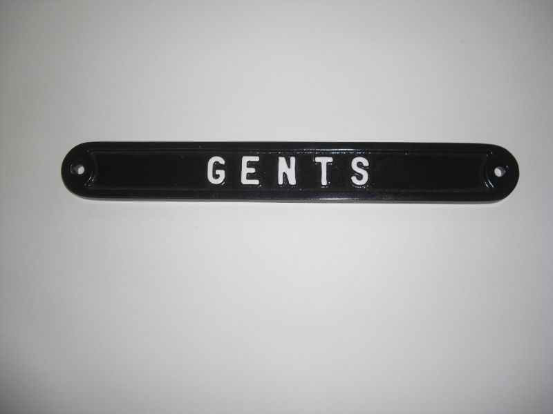 Solid Brass ’Ladies and Gents’ Bathroom signs | Black Country Metalworks