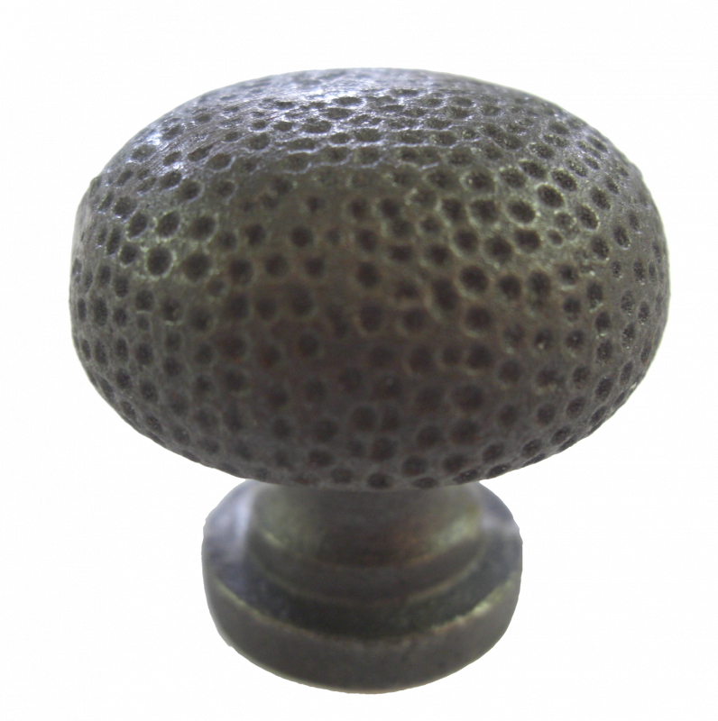 Cast Iron Self Colour Dimpled Cupboard Knob | Black Country Metalworks