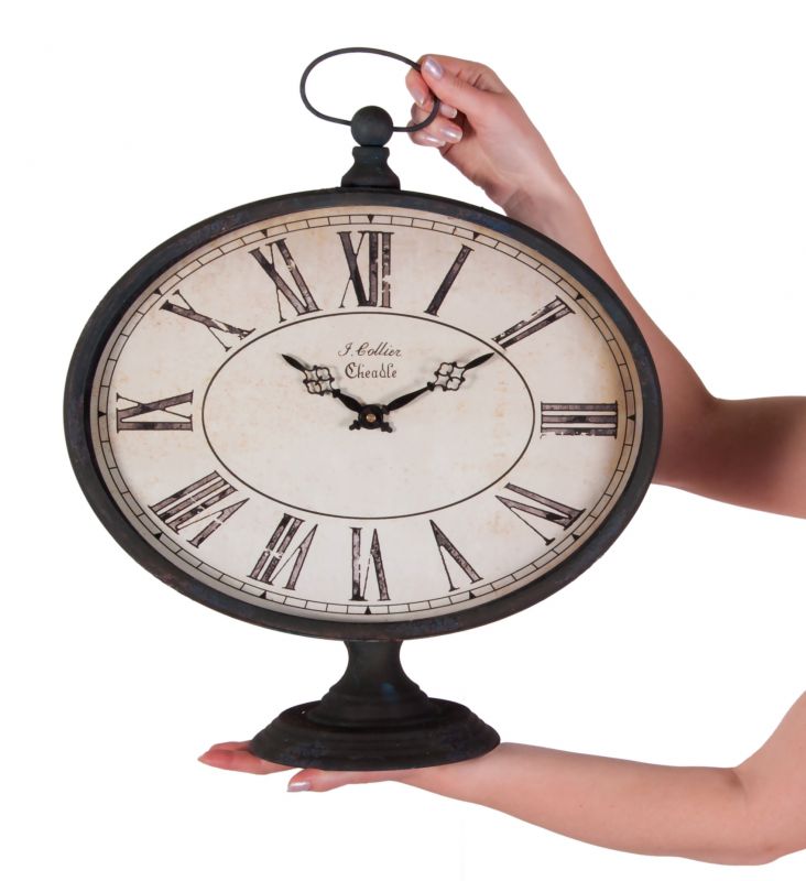 Grey Bi-Plane Desk Clock | Black Country Metalworks