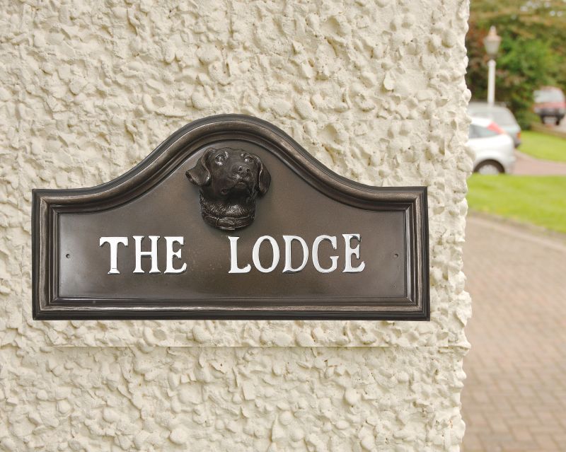 House Number - Hand Painted - Labrador - House Sign | Black Country ...