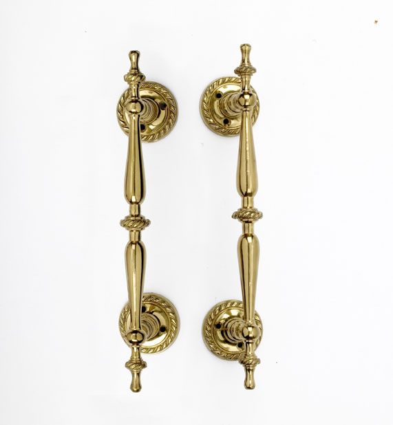 Large Antique Brass Pull Handle | Black Country Metalworks