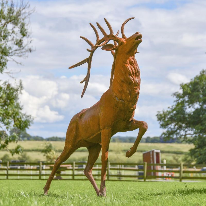 'Balfour Glen' Stag Cast Iron Garden Statue | Black Country Metalworks
