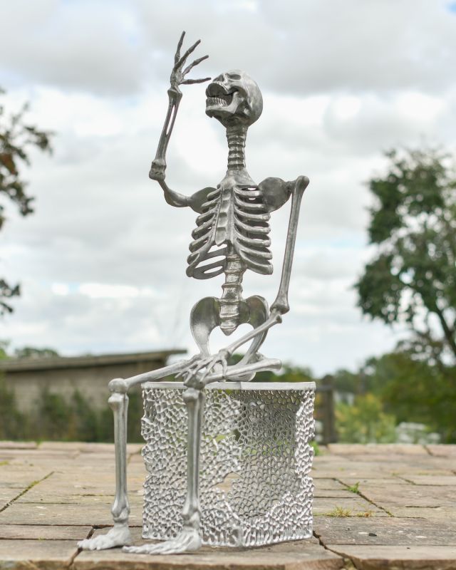 'Benny' the Boozy Skeleton - Silver | Black Country Metalworks