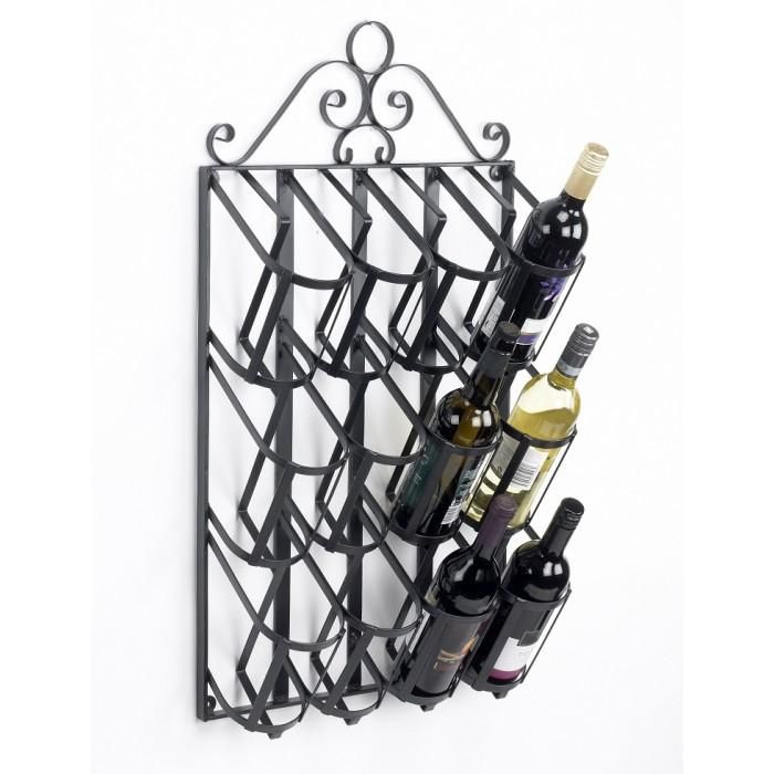 Black Rustic Industrial Cage Wall Mounted Wine Cabinet | Black Country ...