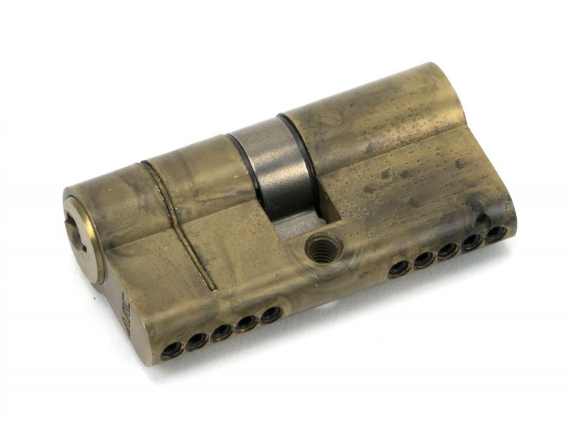 Aged Brass 5-Pin Euro Cylinder & Keys | Black Country Metalworks