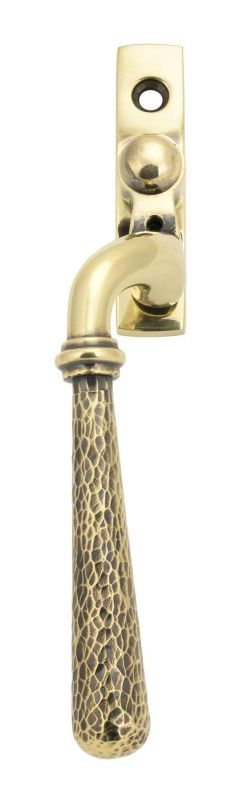 Aged Brass Hammered Espag Window Handle - Left Handed | Black Country ...