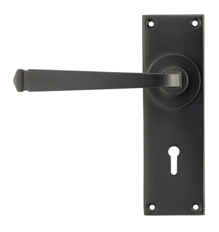 "Carlyle" Aged Bronze Lever Lock Door Handle | Black Country Metalworks