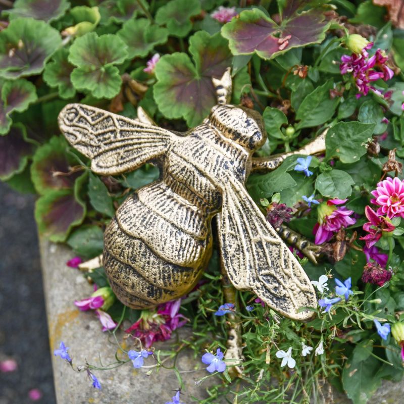 Aluminium Brushed Gold "Buzzing" Bumble Bee Sculpture | Black Country ...