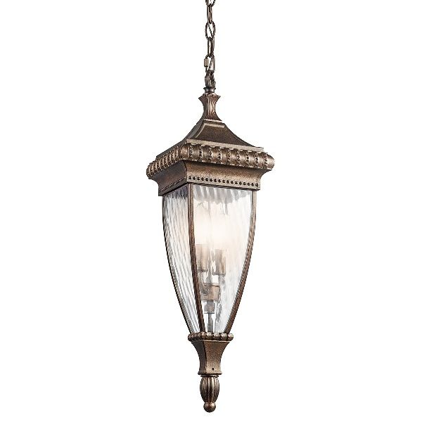 Antique brass Gothic hanging lantern on chain | Black Country Metalworks
