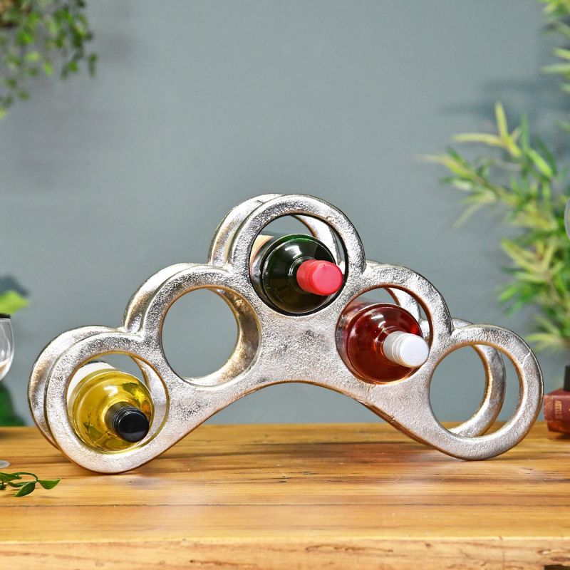 Polished Nickel 'The Arch' Wine Rack | Black Country Metalworks
