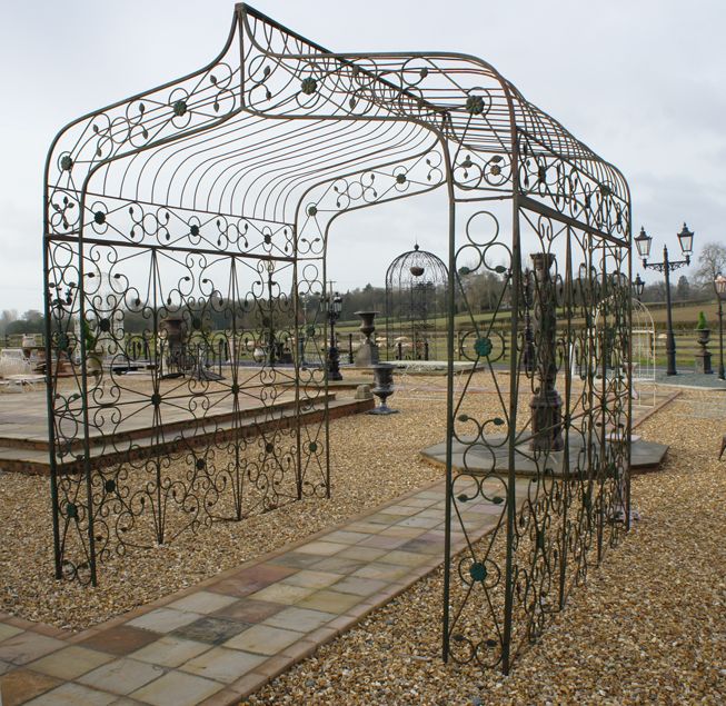 "Buddha's Seat" Stone Garden Temple Gazebo | Black Country Metalworks