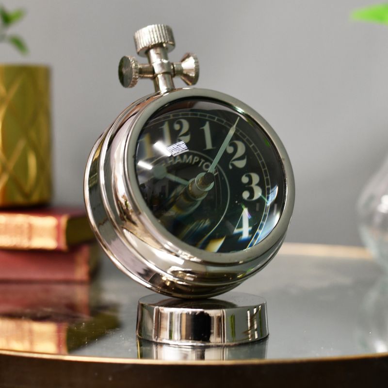 Grey Bi-Plane Desk Clock | Black Country Metalworks