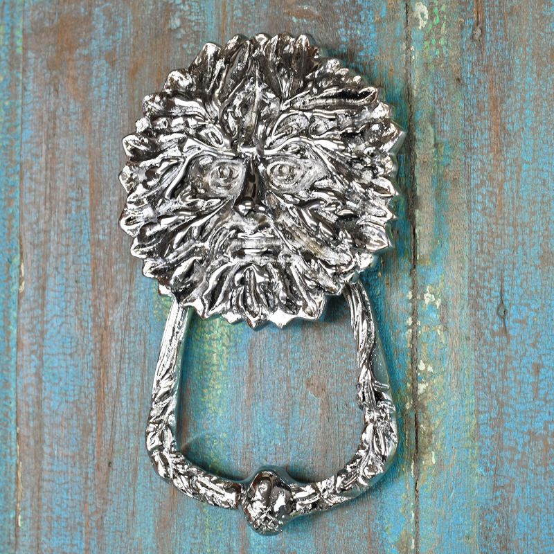 Bright Chrome Luna Dragonfly Door Knocker | Black Country Metalworks