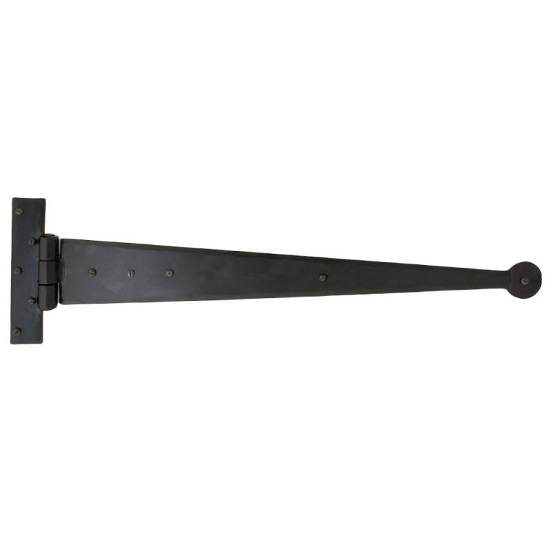 18" Black Round Ended Tee Hinges | Black Country Metalworks