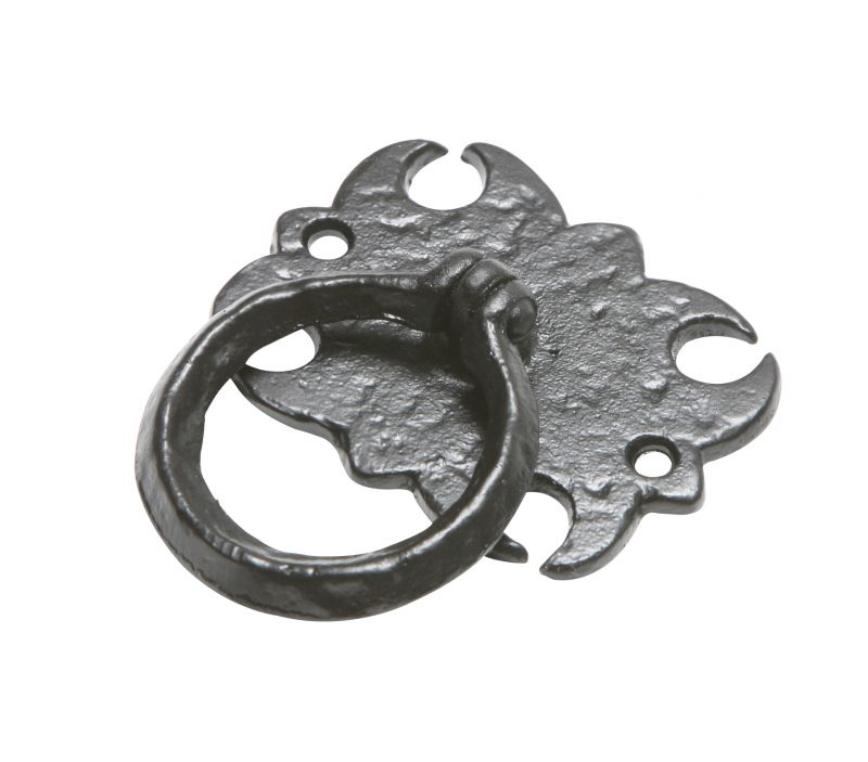 Black Antique Iron Gothic Style Cabinet Ring Pull Handle | Black ...