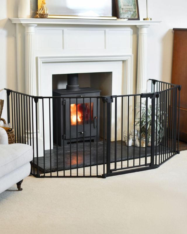 Five Panel Fire Surround Baby Guard | Black Country Metalworks