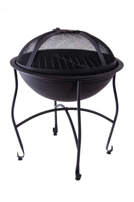 Simple Square Barbecue Fire Pit With Two Swing Arm Barbecue Racks ...