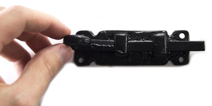 "Yorkmarsh" Black Iron Door Bolt | Black Country Metalworks