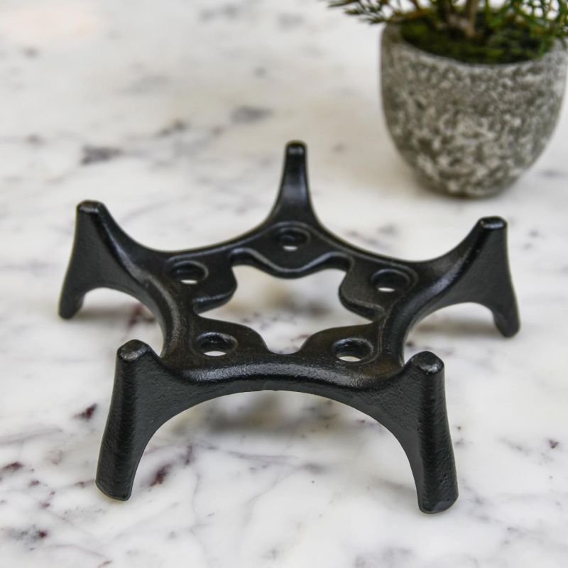 Black Cast Iron Japanese Star Teapot Stand | Black Country Metalworks