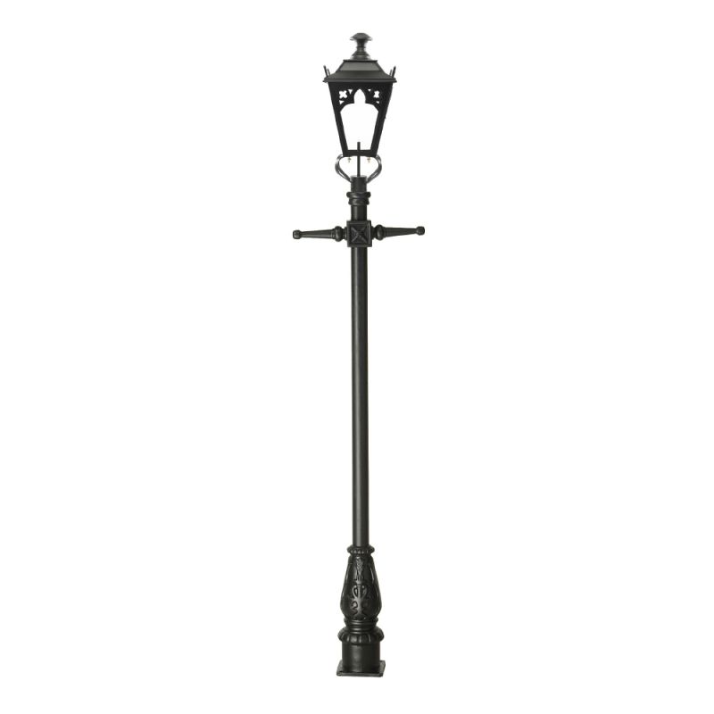 "Bramford Bank" Black Traditional Gothic Lamp Post 2.57m | Black ...